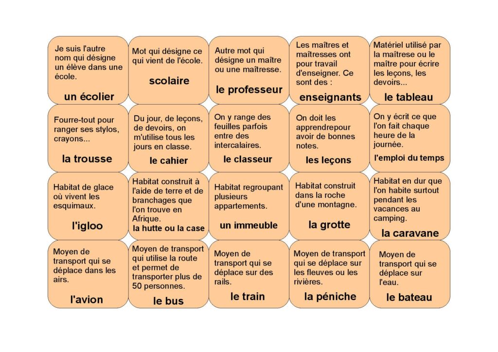 Jeux de devinettes | Le français du primaire