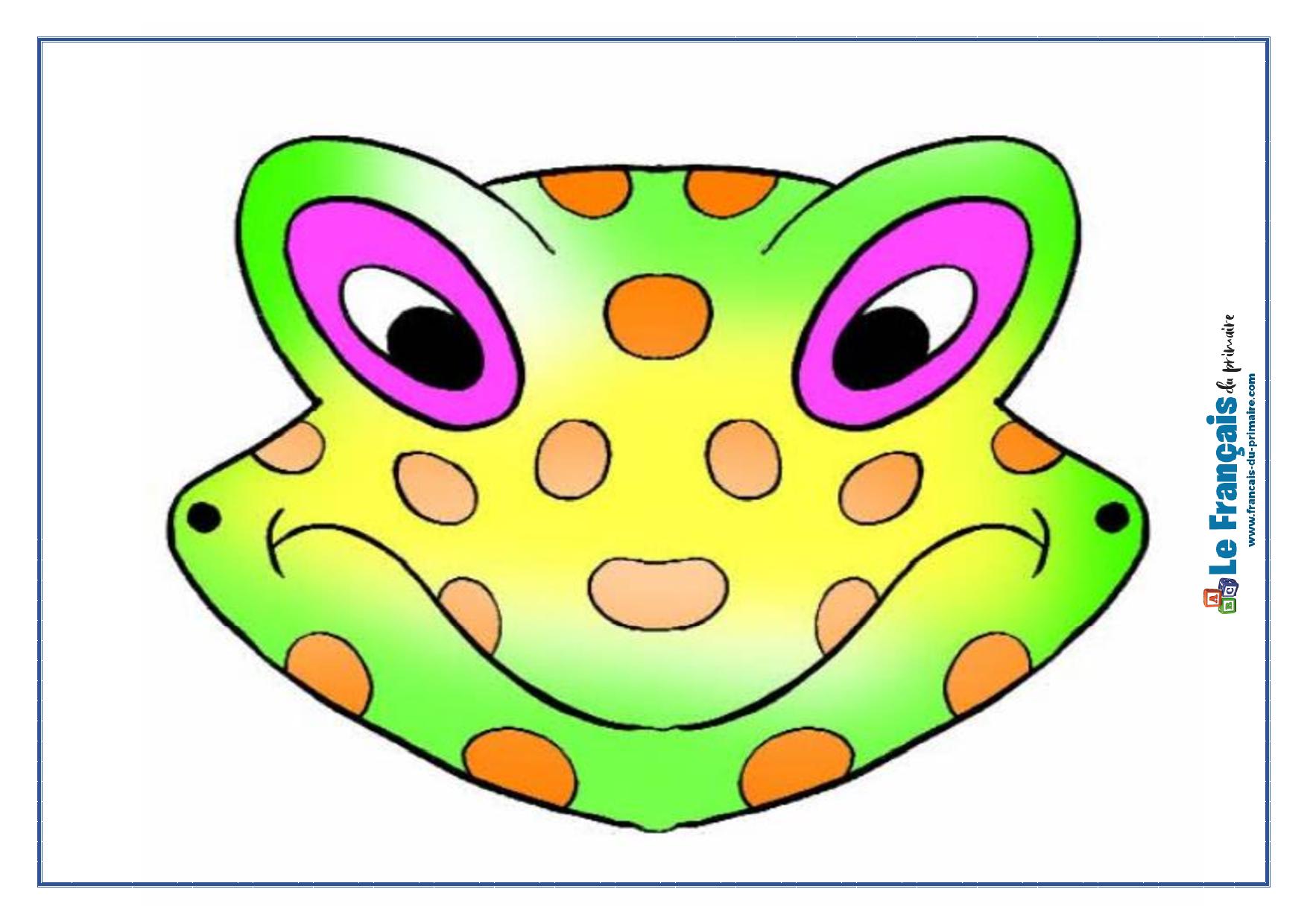 Le masque de grenouille | Le français du primaire