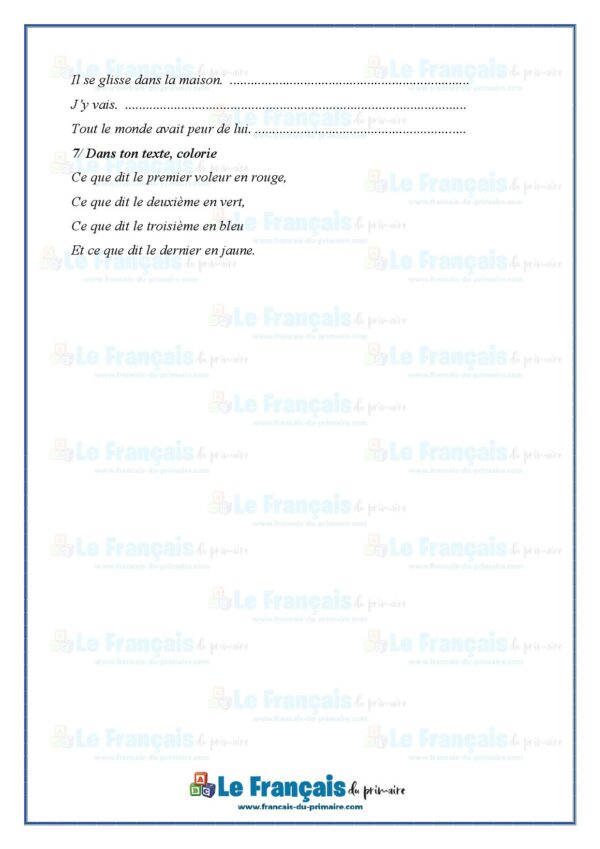 Lecture compréhension CE1/CE2 | Le français du primaire