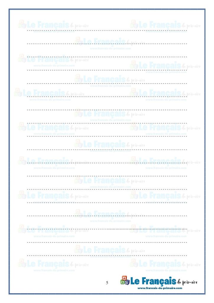 Entraînement à la production écrite 6eme année | Le français du primaire