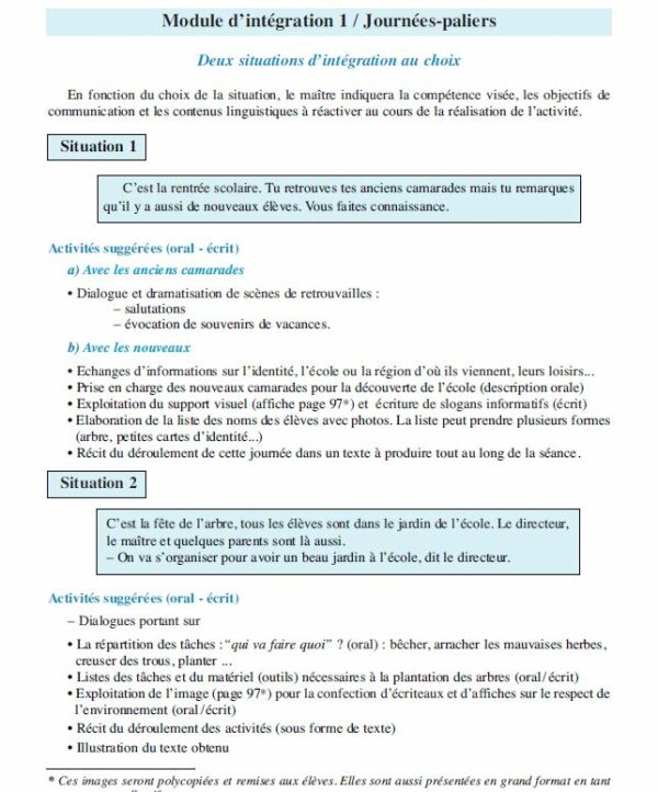 Intégration 1 (module 1/module 2 ) journées paliers | Le français du ...