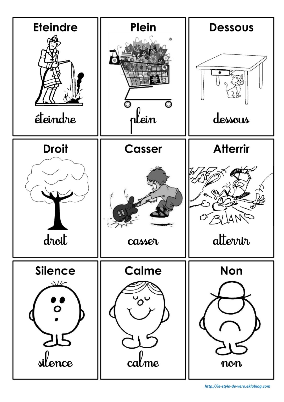 Cartes contraires | Le français du primaire