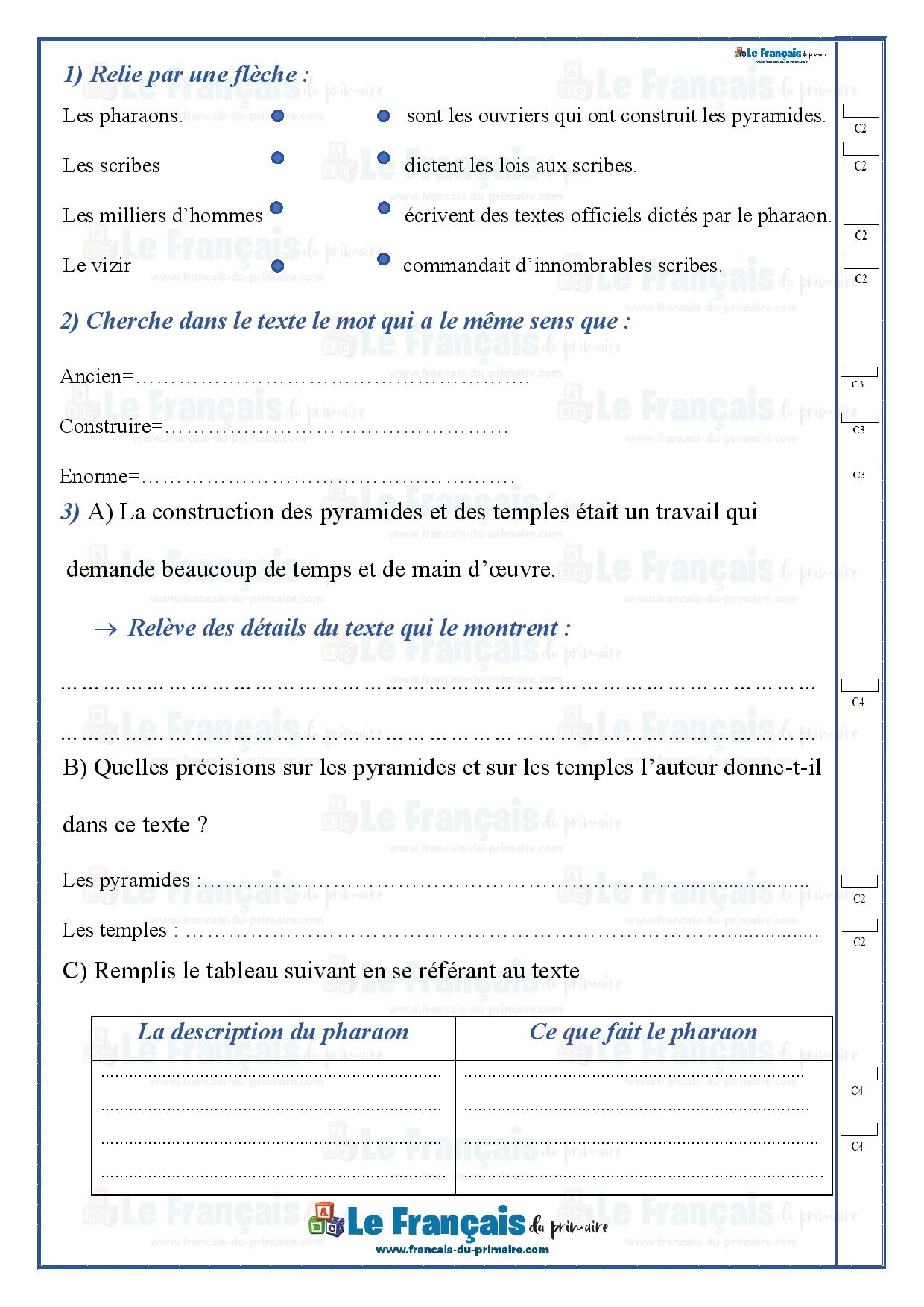 Examen lecture compréhension 6eme année N3 /3eme trimestre | Le ...