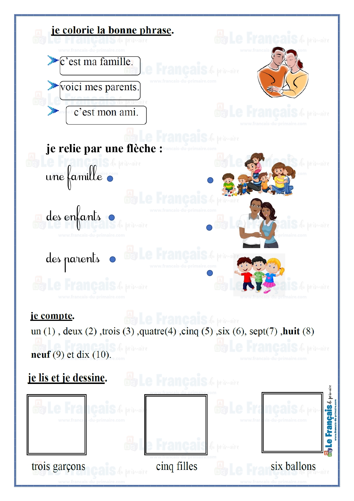 Le français du primaire : Révision 3ème / 4ème année
