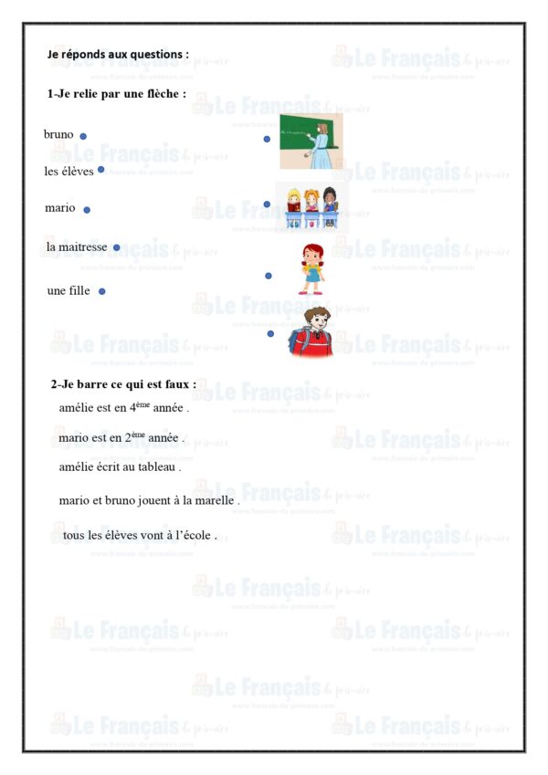 Le français du primaire : Révision 3ème / 4ème année