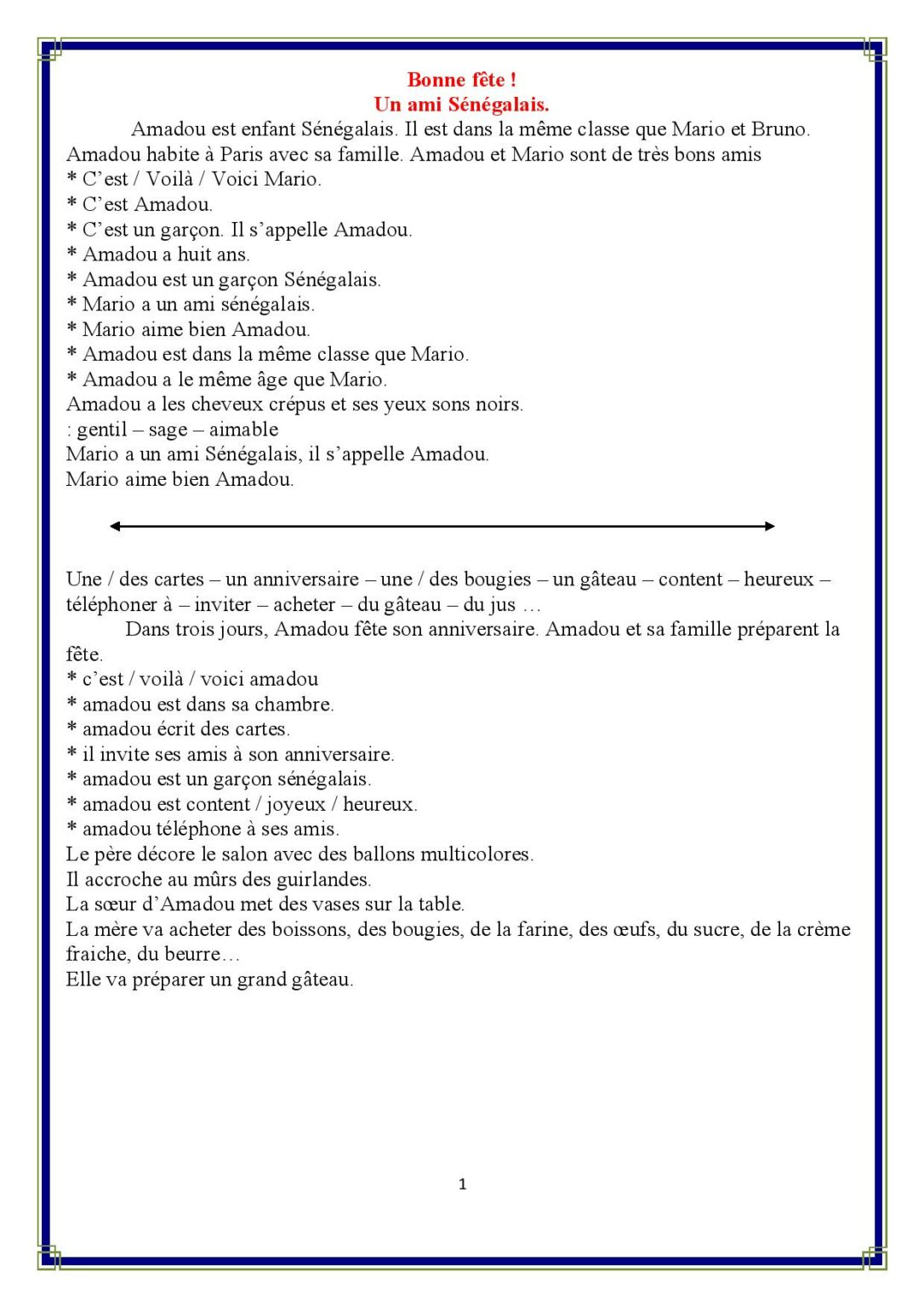 Révision 3ème année | Le français du primaire