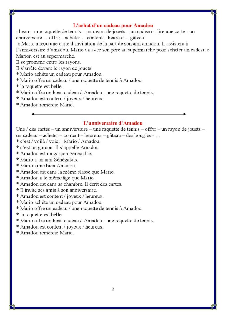 Révision 3ème année | Le français du primaire