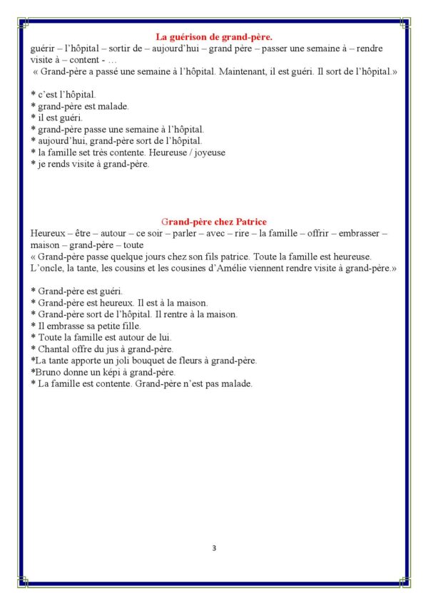 Révision 3ème année | Le français du primaire