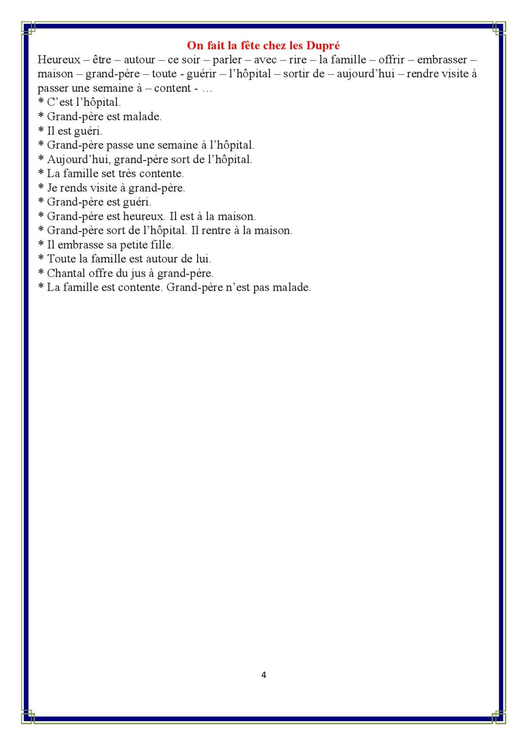 Révision 3ème année | Le français du primaire