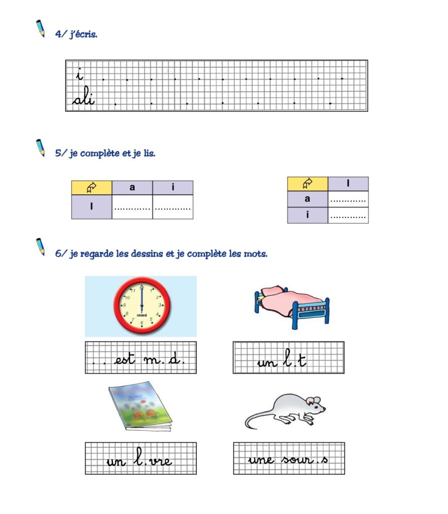 Lire et écrire le phonème-graphème “ i ” | Le français du primaire