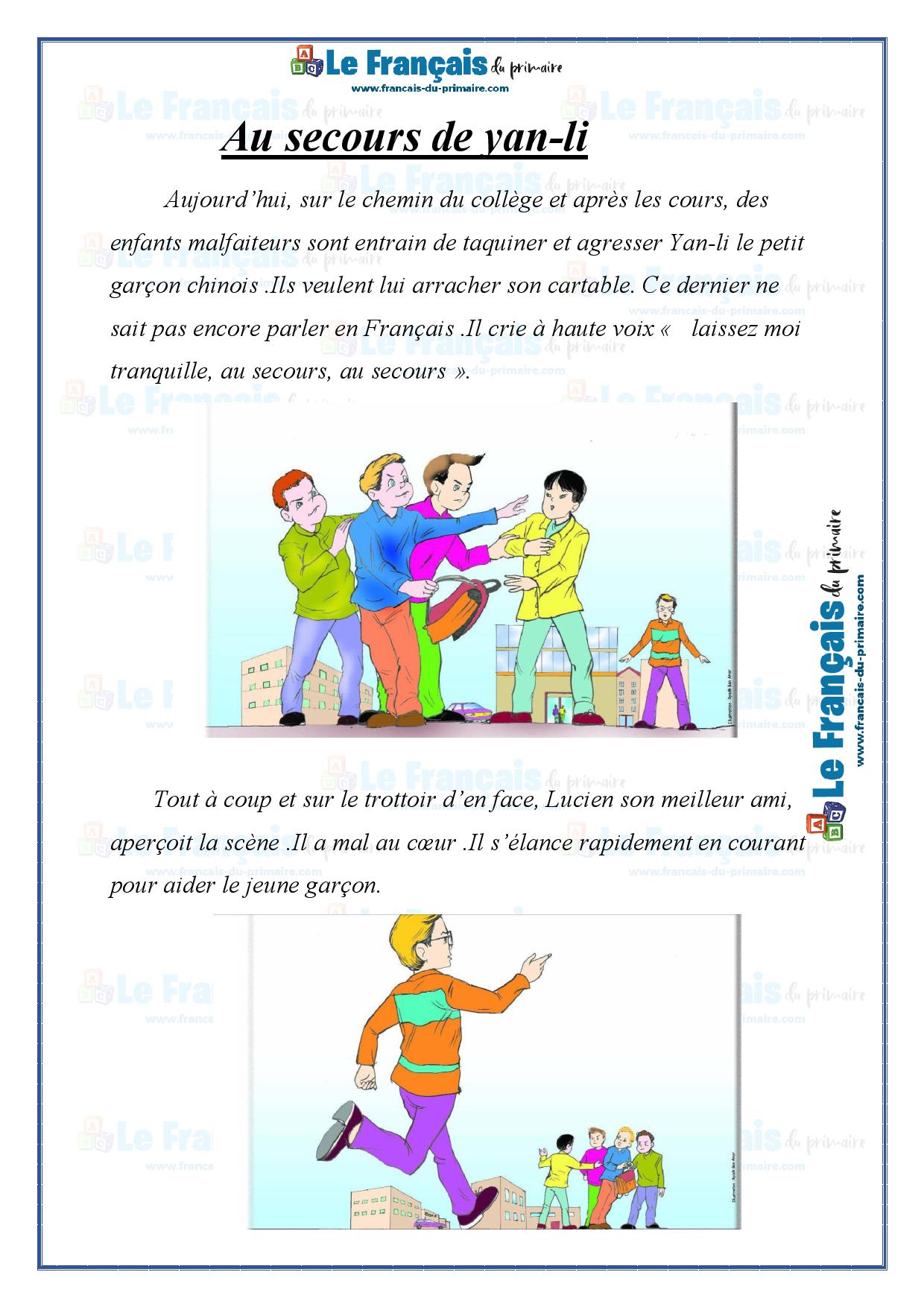 Au secours de yan-Li (4ème année ) | Le français du primaire