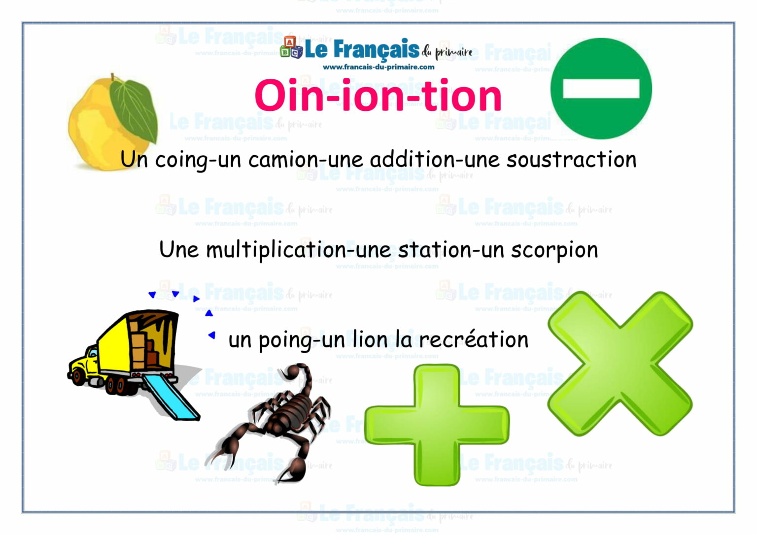 Résumé étude de graphies et mots outils /4ème année | Le français du ...