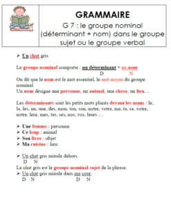 Révision grammaire | Le français du primaire