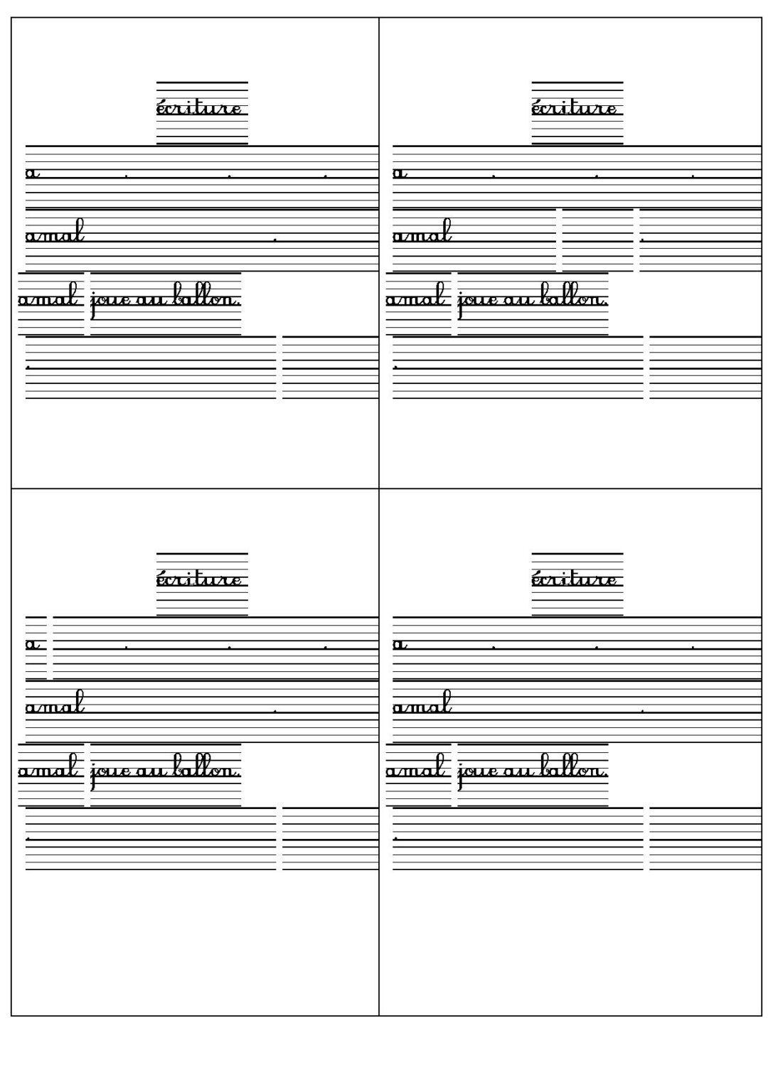 Cahier d'écriture 3ème année | Le français du primaire