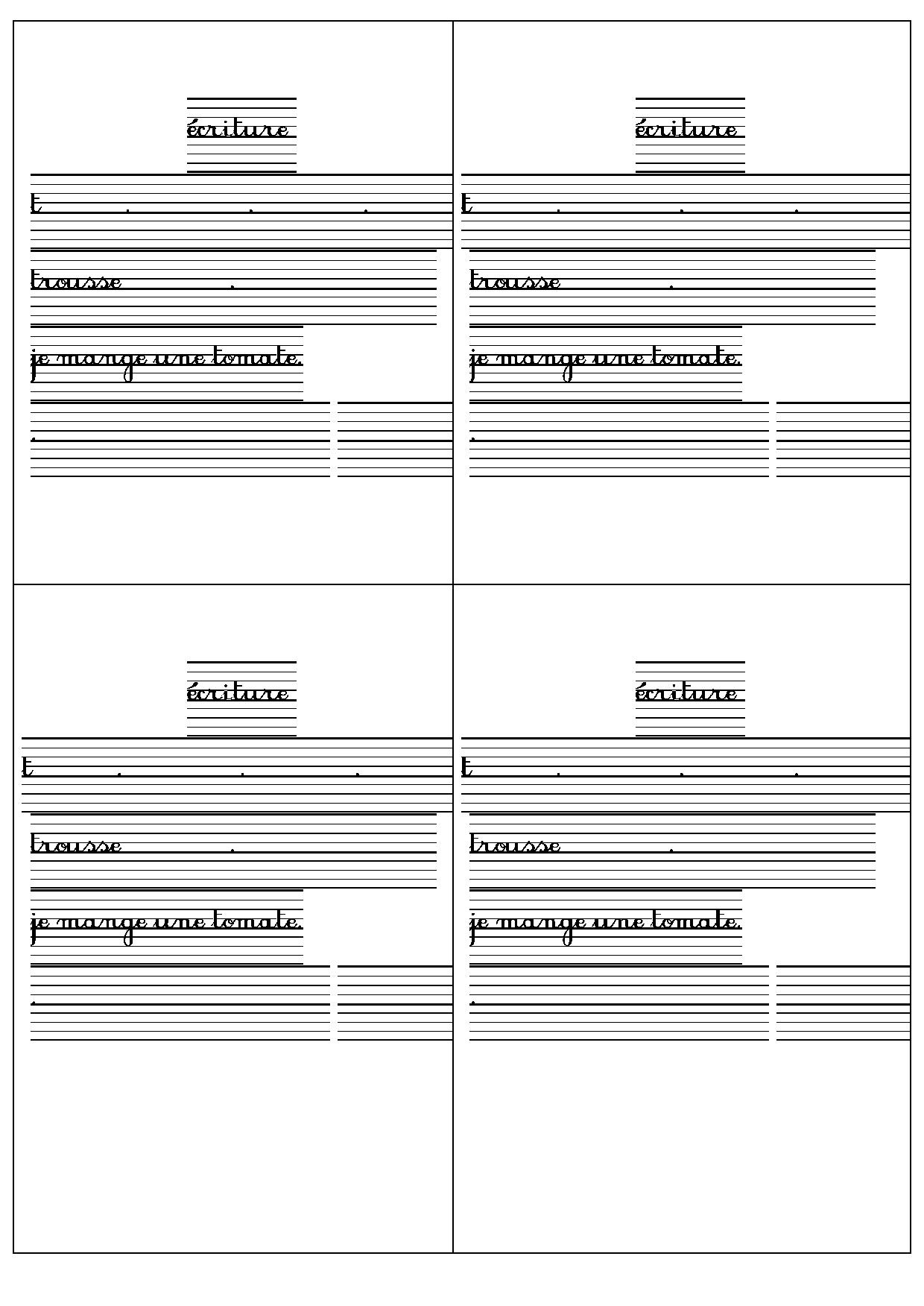 Cahier d'écriture 3ème année | Le français du primaire