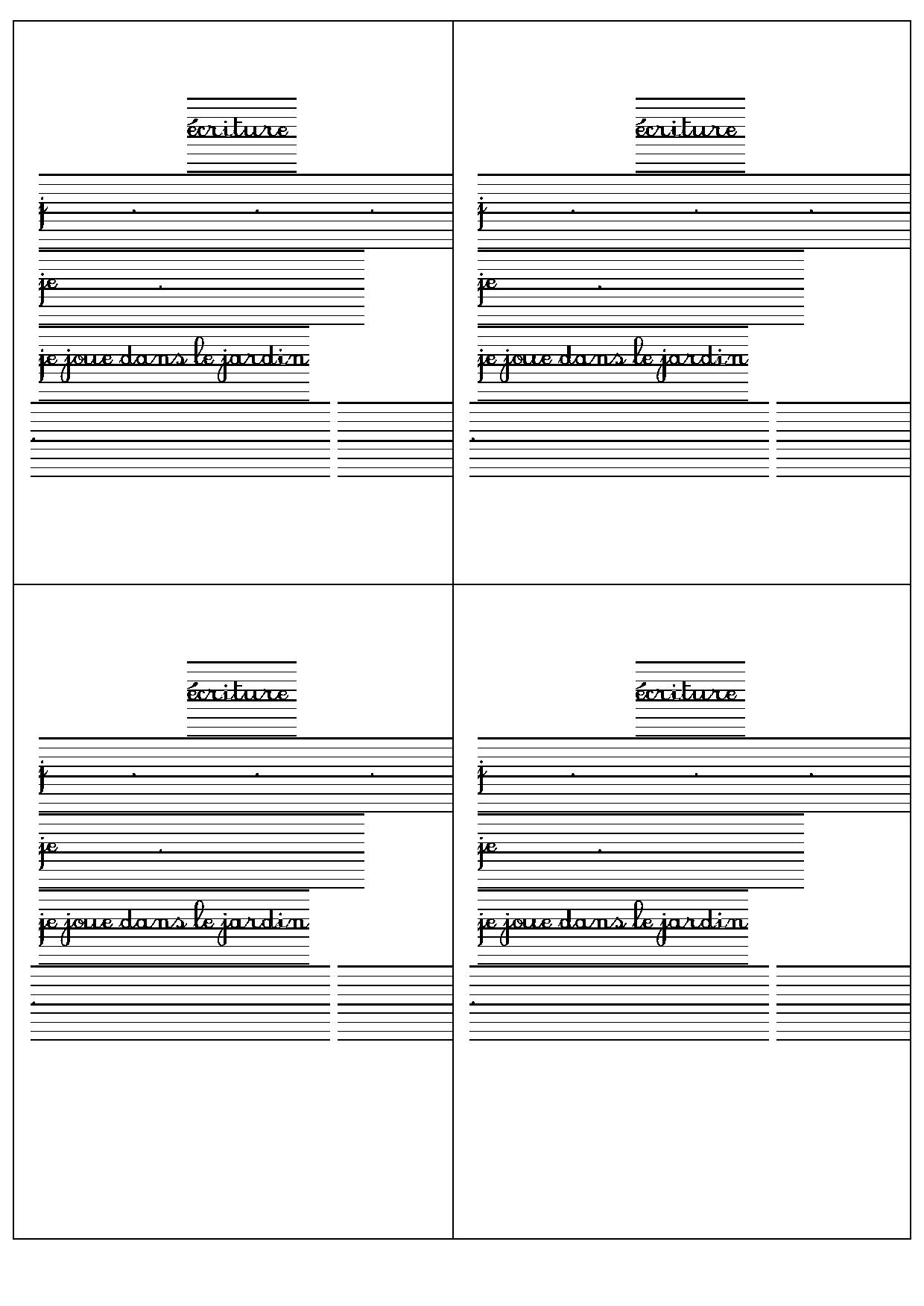 Cahier d'écriture 3ème année | Le français du primaire