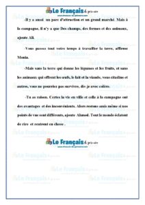 Production écrite (la vie en ville et la vie à la campagne) | Le ...