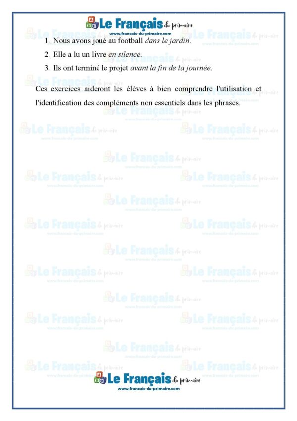 Grammaire: Les compléments circonstanciels | Le français du primaire