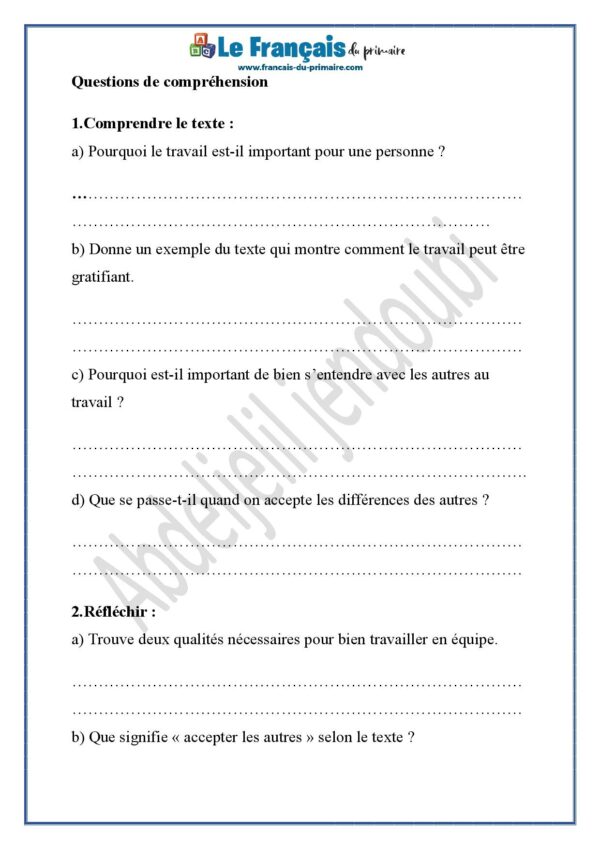 Evaluation Module 1/2/3- 6ème année | Le français du primaire