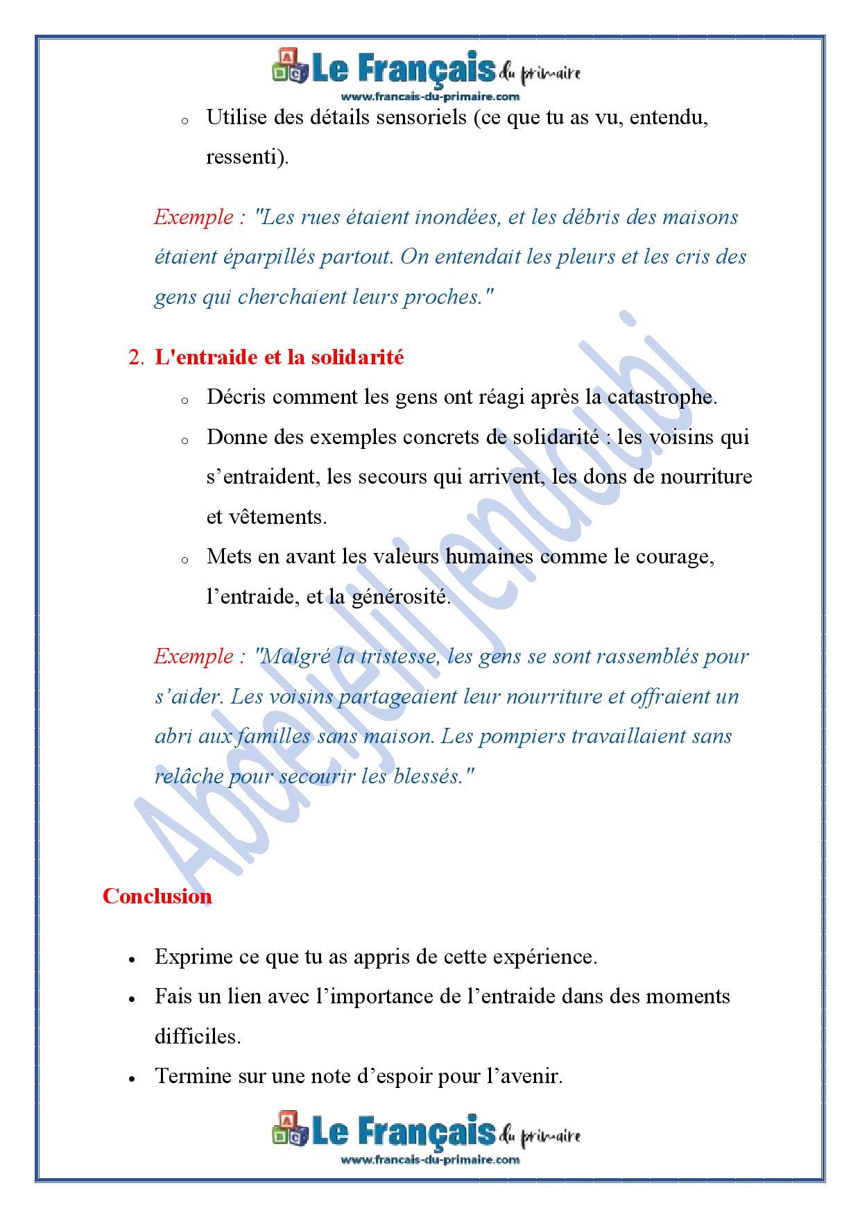 Production écrite :Face à une catastrophe naturelle | Le français du ...