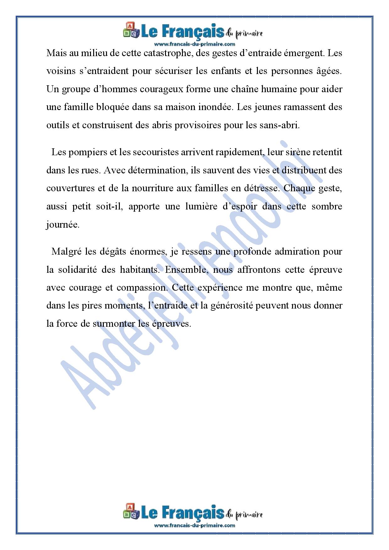 Production écrite :Face à une catastrophe naturelle | Le français du ...